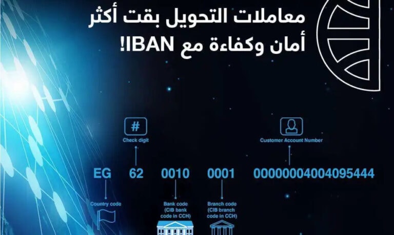 الحصول على رقم ايبان IBAN بنك cib البنك التجاري الدولي - دنانير